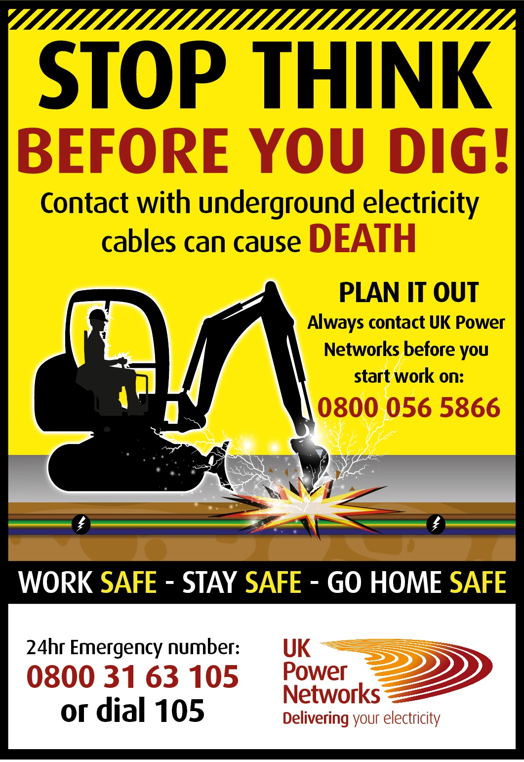 Think before you dig 90x130 - Professional Builder